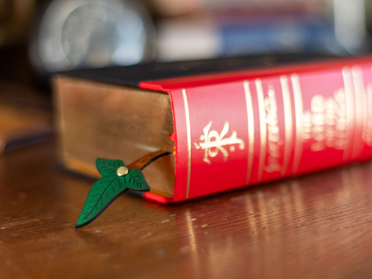 Crafted Lorien Leaf Slim Elven Bookmark - Italian Leather – KC Laser Co