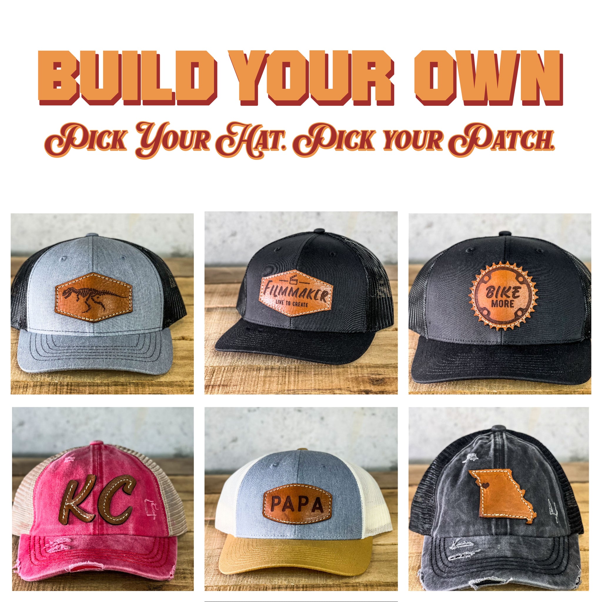Custom Leather Patch Hat with Your Logo – KC Laser Co